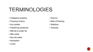 Crystallization of Ice in Frozen Desserts | PPT