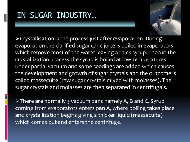 Crystallization of sugar | PPTX | Desserts and Baking | Food & Drink