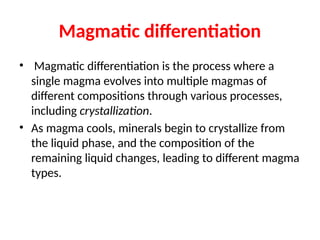 Crystallization Processes and the Geochemical Journey of Mg | PPTX