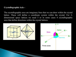 Crystallographic axis and axial angles | PPT