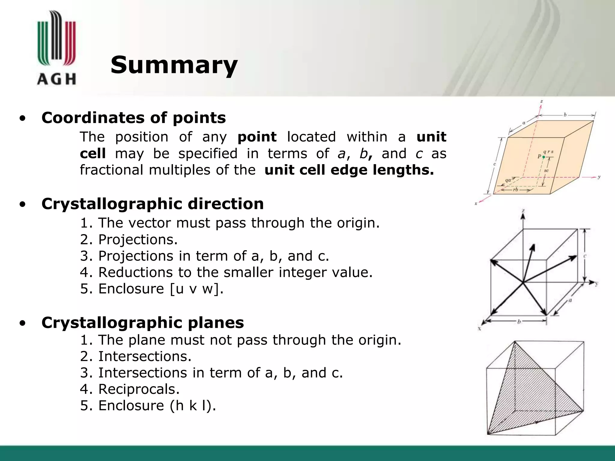 Crystallographic planes and directions | PPTX
