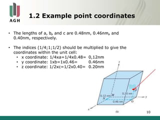 Crystallographic planes and directions | PPTX