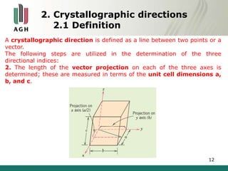 Crystallographic planes and directions | PPTX