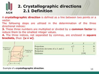 Crystallographic planes and directions | PPTX