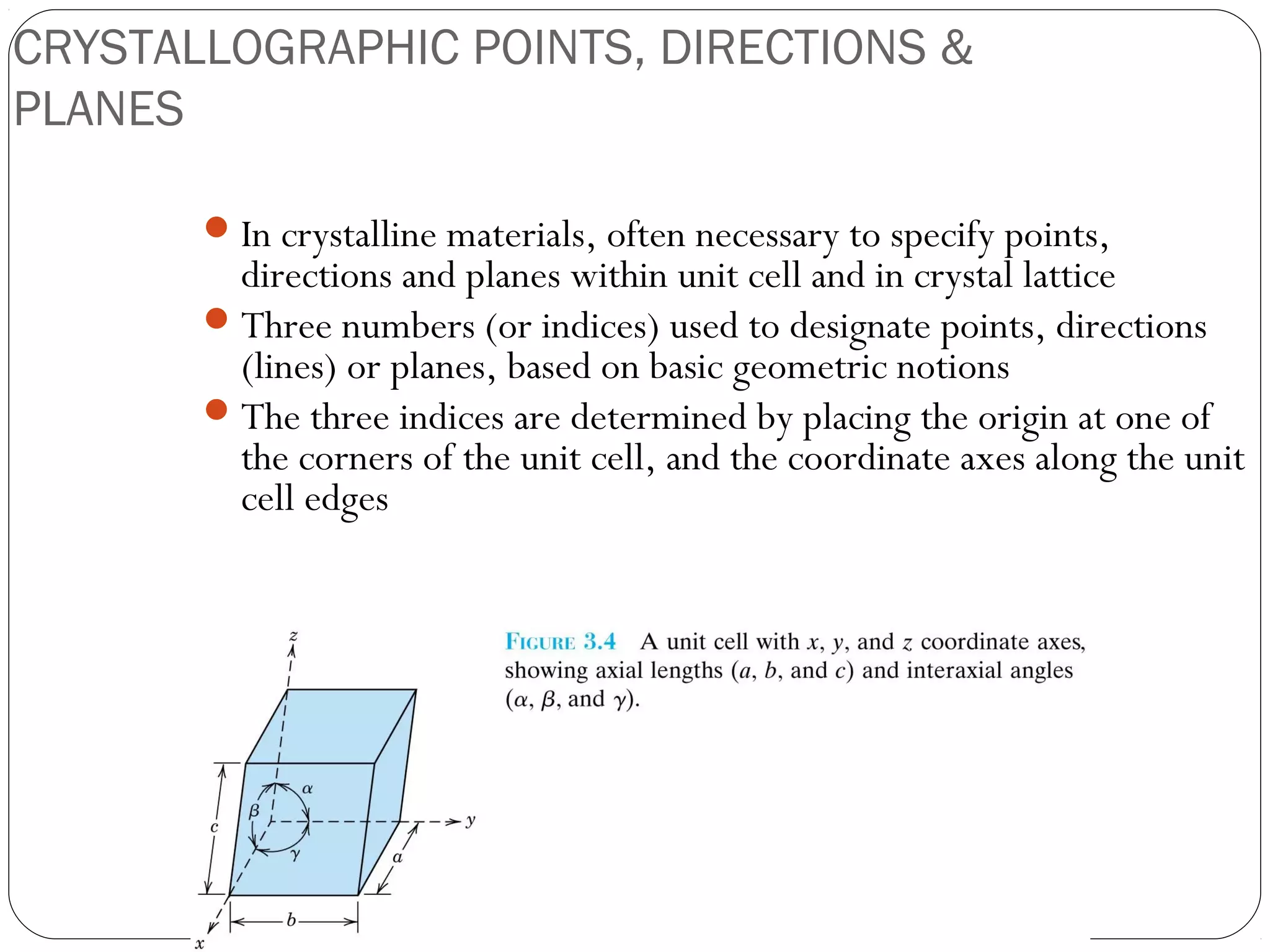 Crystallographic points, directions & planes | PPT