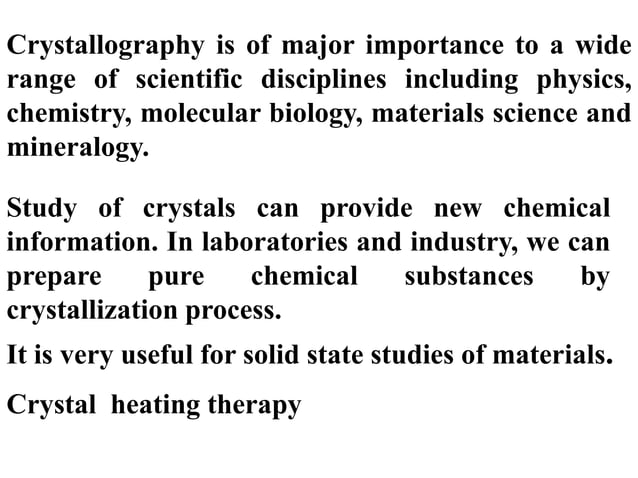 An Introduction to Crystallography | PPTX | Chemistry | Science