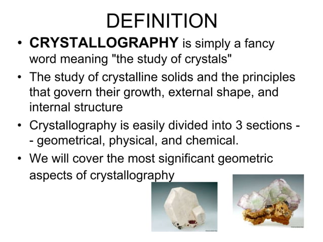 An Introduction to Crystallography | PPTX | Chemistry | Science