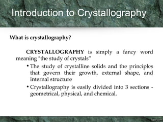 Introduction to Crystallography | PPT