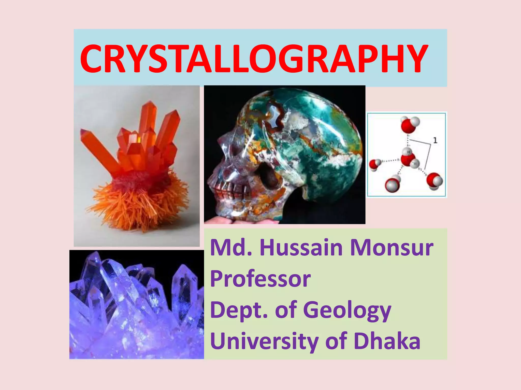 Introduction to Crystallography | PPTX