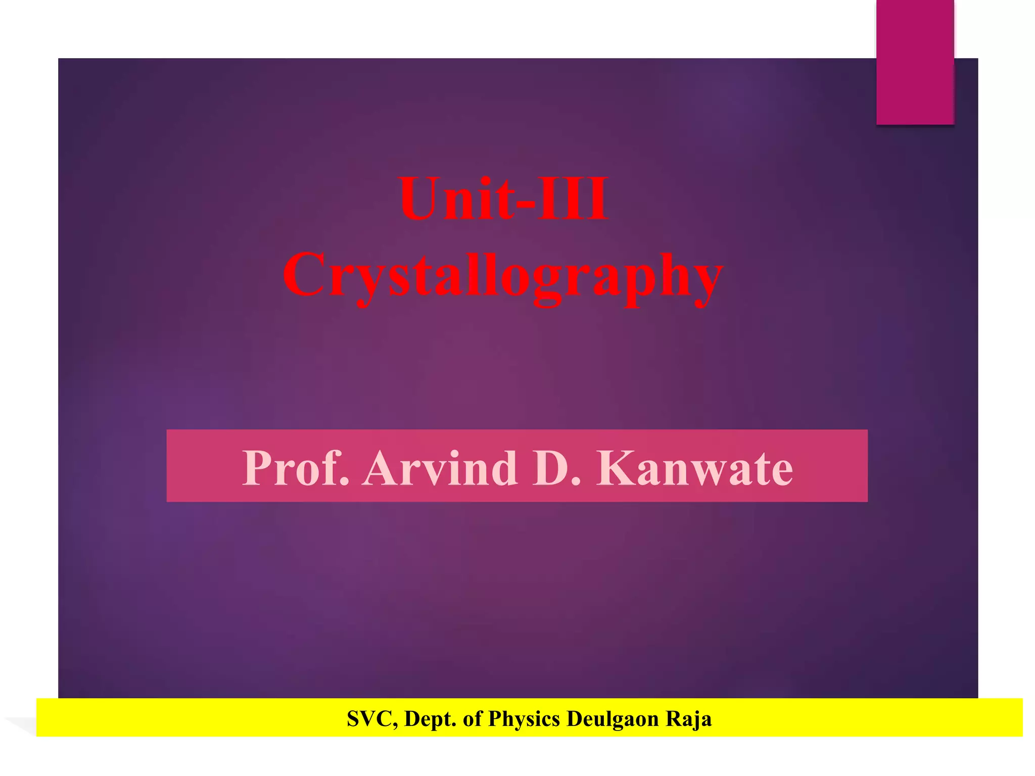 Crystallography | PPT