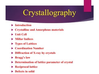 Crystallography | PPT