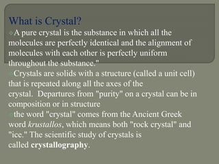 Crystallography | PPT