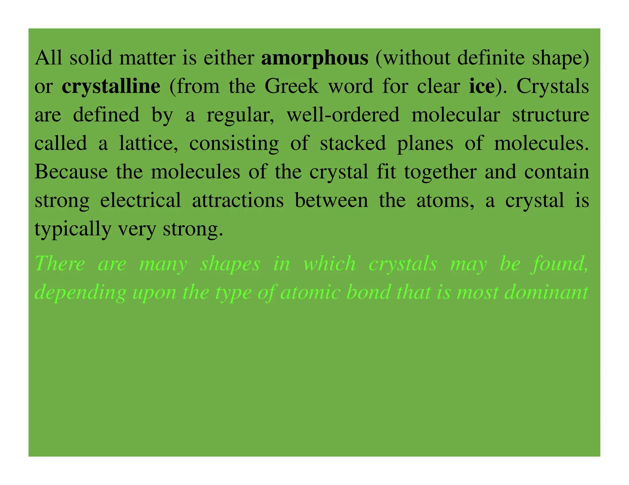 Basics of crystallography, crystal systems, classes and different forms ...