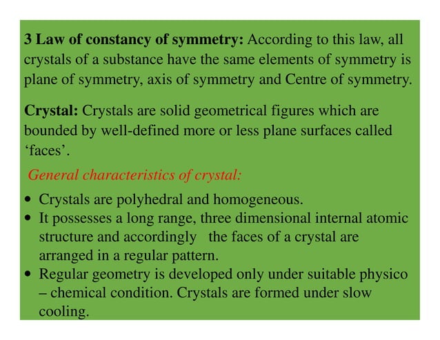 Basics of crystallography, crystal systems, classes and different forms ...