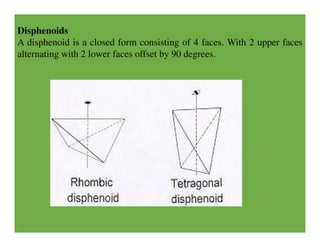 Basics of crystallography, crystal systems, classes and different forms ...