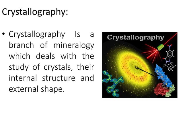 Crystallography and elements of crystal | PPTX | Chemistry | Science