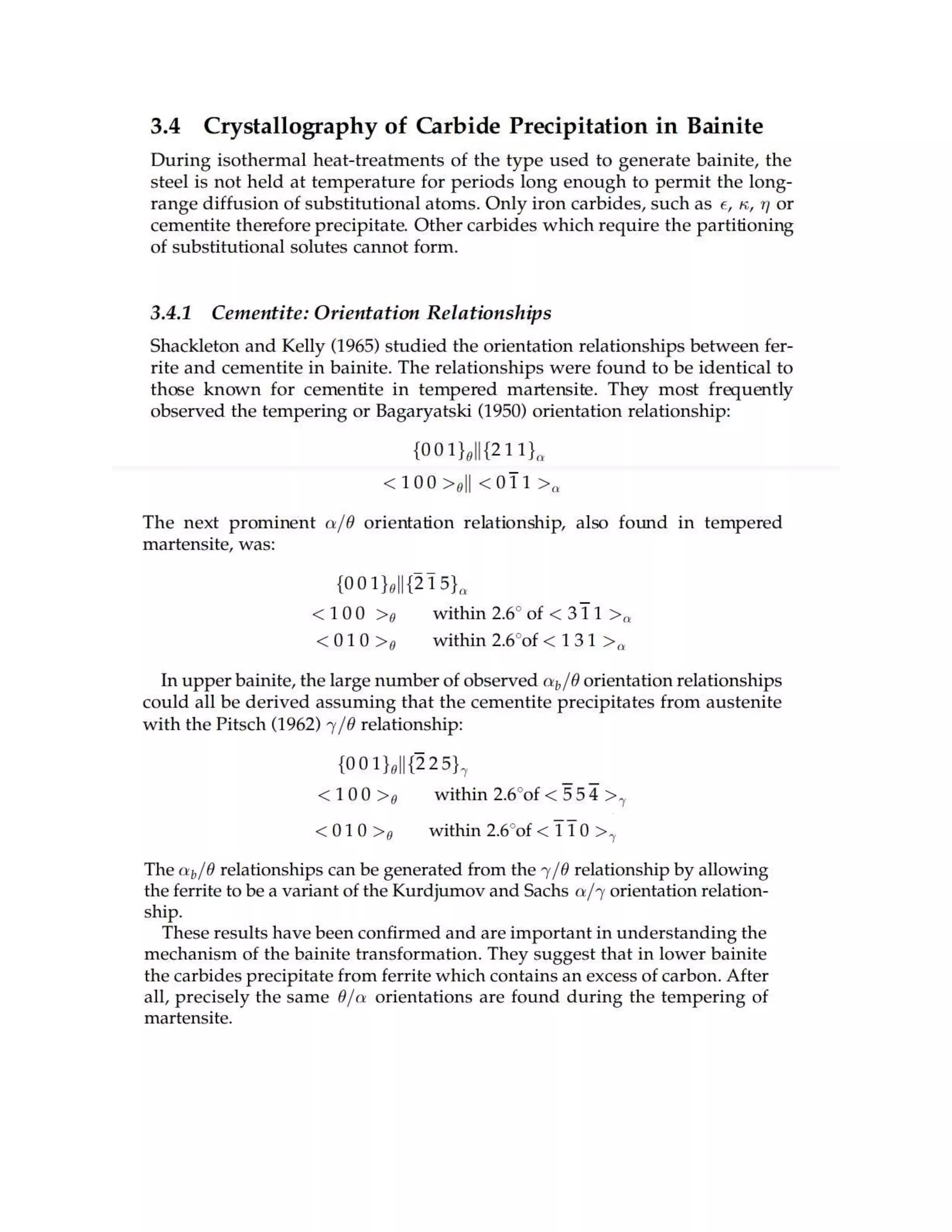 CRYSTALLOGRAPHY OF CARBIDE PRECIPITATION IN BAINITE.docx | Chemistry ...