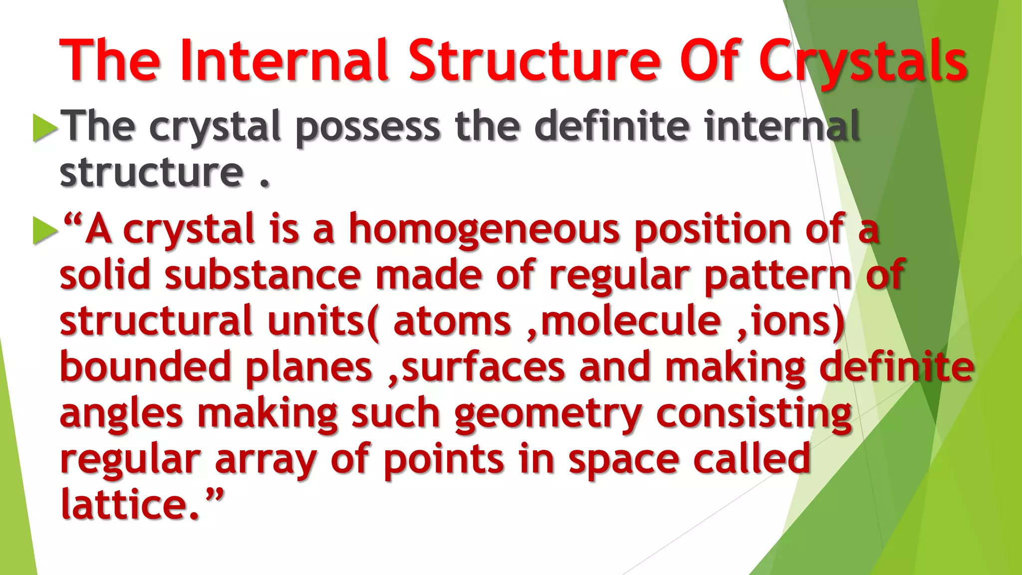 Basic Crystallography (Crystalline state) for undergraduates | PPT