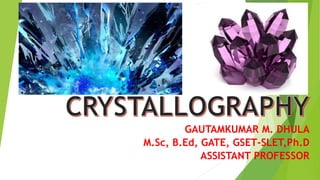 Basic Crystallography (Crystalline state) for undergraduates | PPT