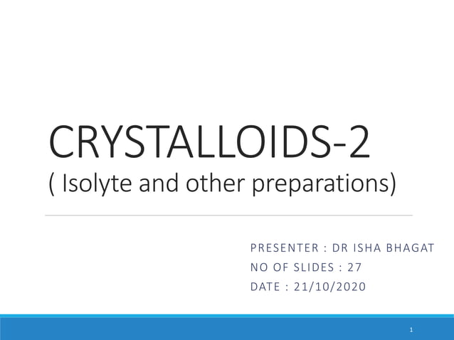 isolyte and preperations | PPTX