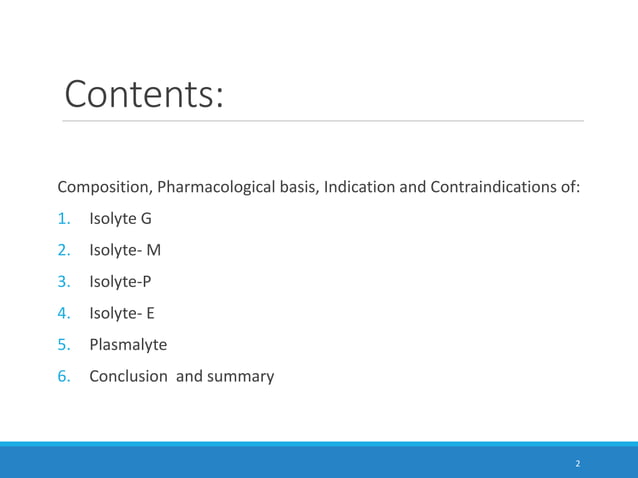 isolyte and preperations | PPTX