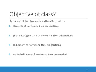 isolyte and preperations | PPTX