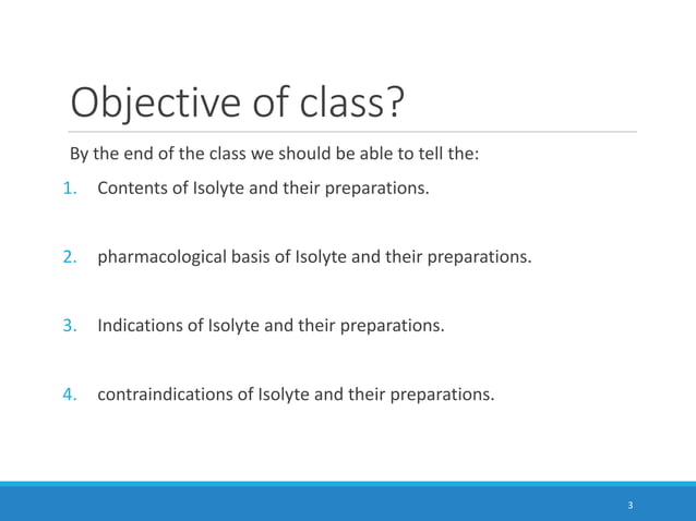 isolyte and preperations | PPTX