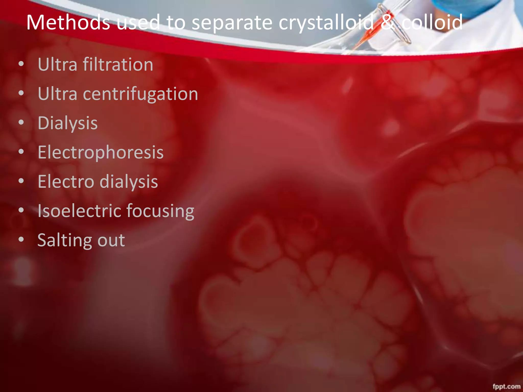 Crystalloids & colloids | PPTX