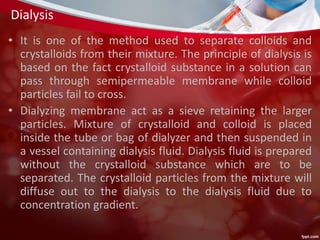 Crystalloids & colloids | PPTX