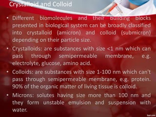 Crystalloids & colloids | PPTX
