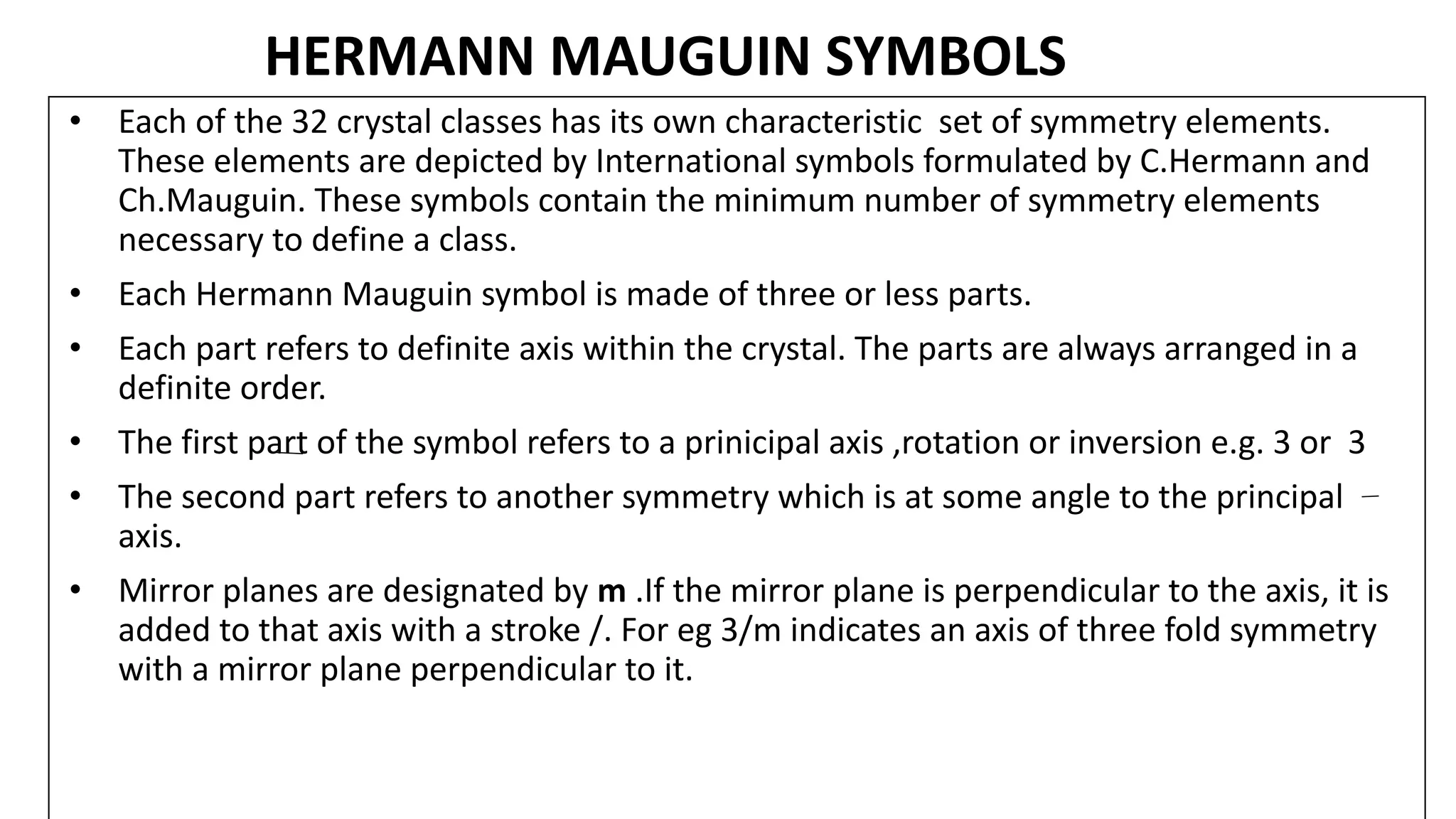 Crystal notation - HM symbol and Schoenflies notation | PDF