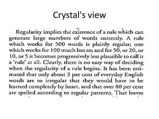 Crystal on spelling | PPTX