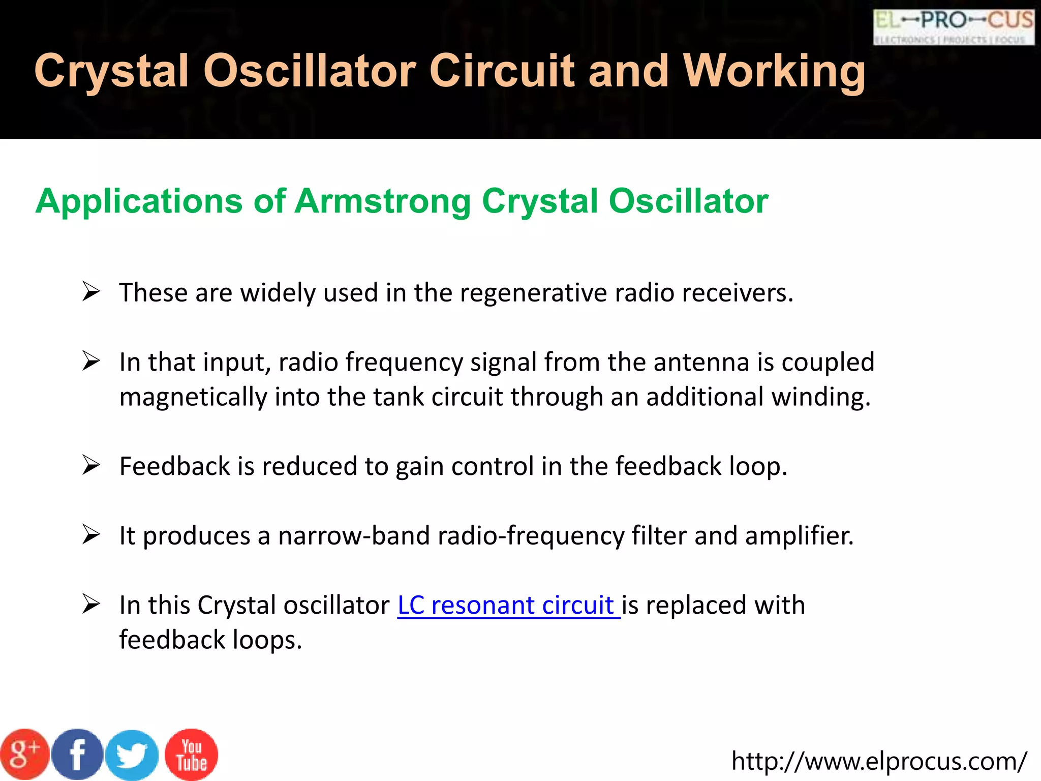 Overview of Crystal Oscillator Circuit Working and Its Application | PPTX