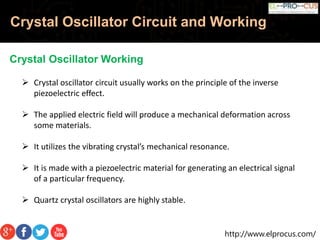 Overview of Crystal Oscillator Circuit Working and Its Application | PPTX