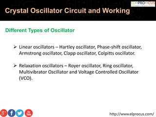 Overview of Crystal Oscillator Circuit Working and Its Application | PPTX