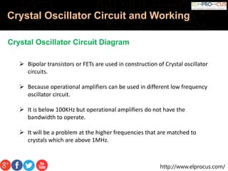 Overview of Crystal Oscillator Circuit Working and Its Application | PPTX