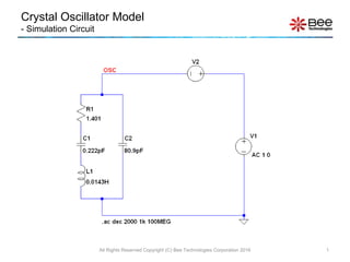 Crystal Oscillator Model using LTspice | PPTX