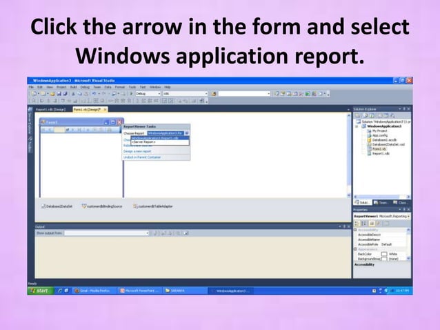 Crystal report generation in visual studio 2010 | PPT