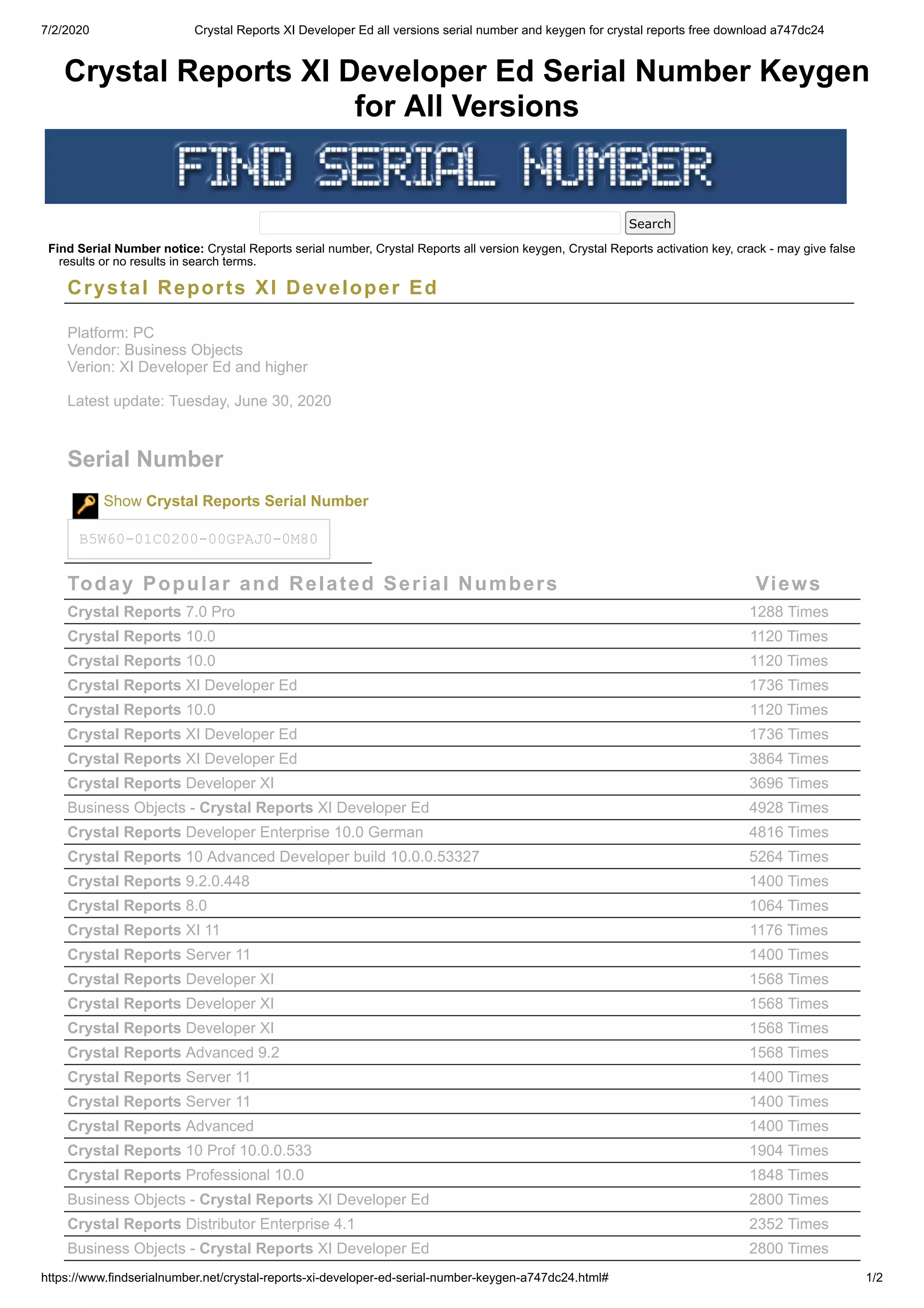 Crystal reports xi | PDF