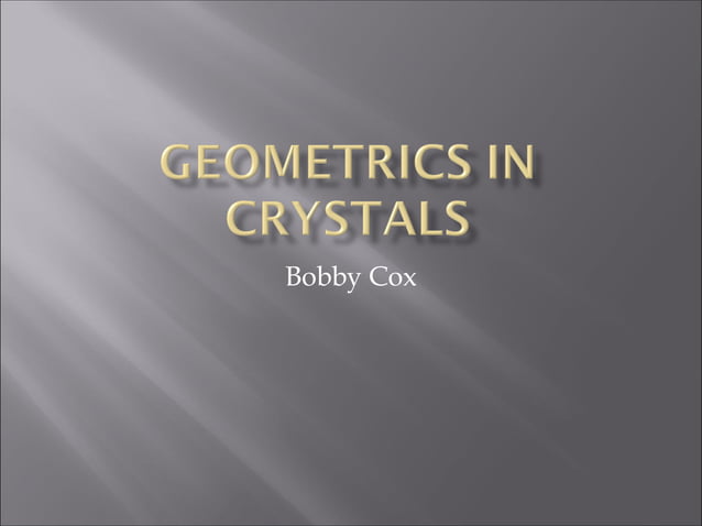 Crystals | PPT