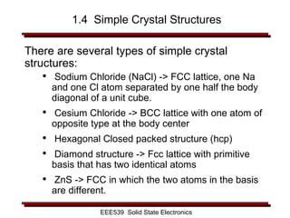 Crystal structure | PPT | Chemistry | Science