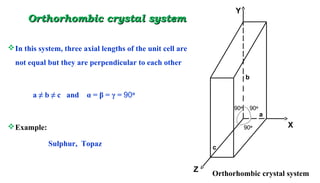Orthorhombic Crystal Structure