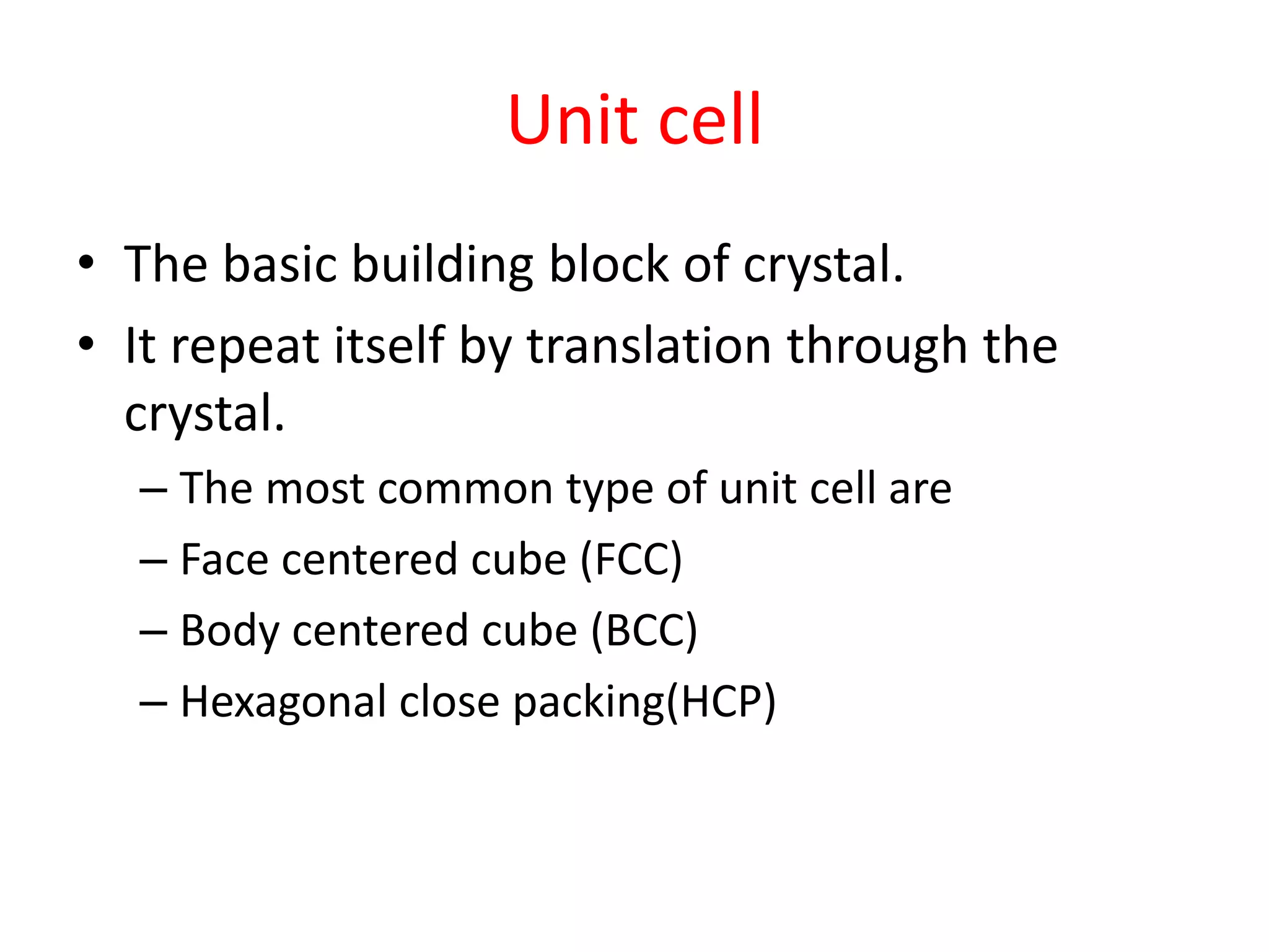 Crystal structure | PPTX
