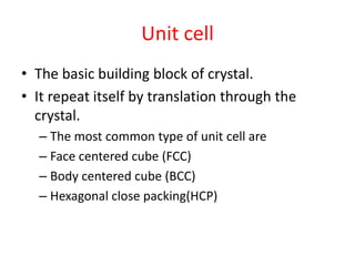 Crystal structure | PPTX