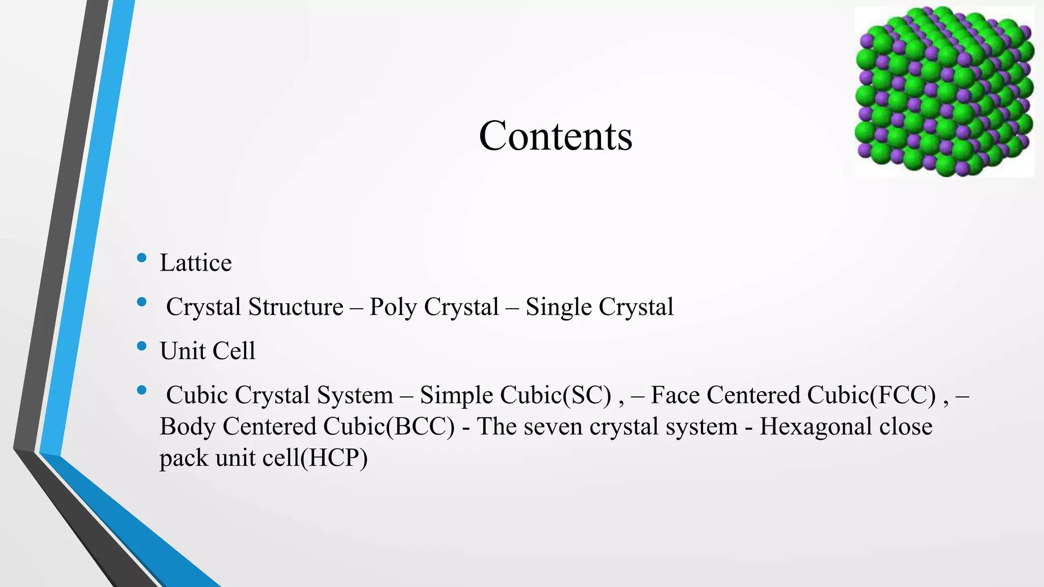 Crystal structure | PPTX