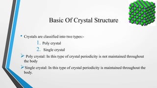 Crystal structure | PPTX