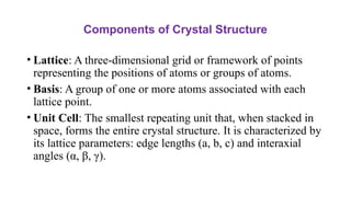 CRYSTAL STRUCTURE AND ITS 14 BRAVIAS LATTICE.pptx