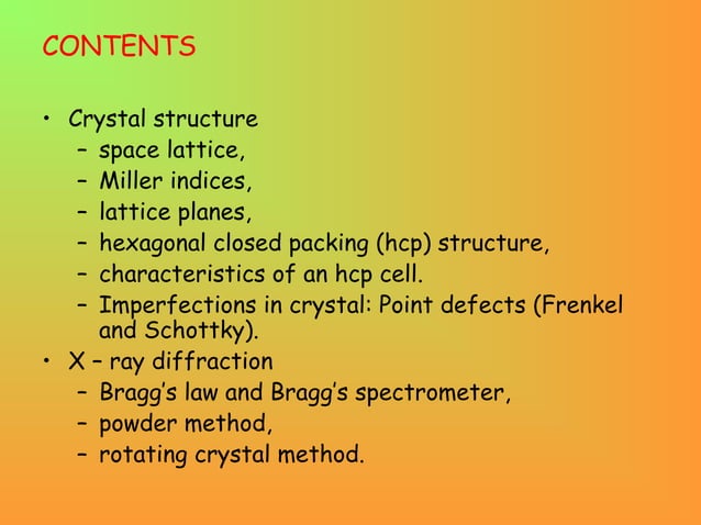 Structure of Solid Materials | PPT