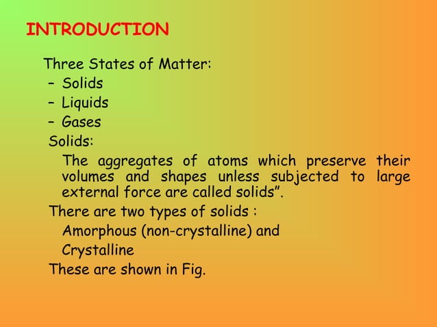 Structure of Solid Materials | PPT