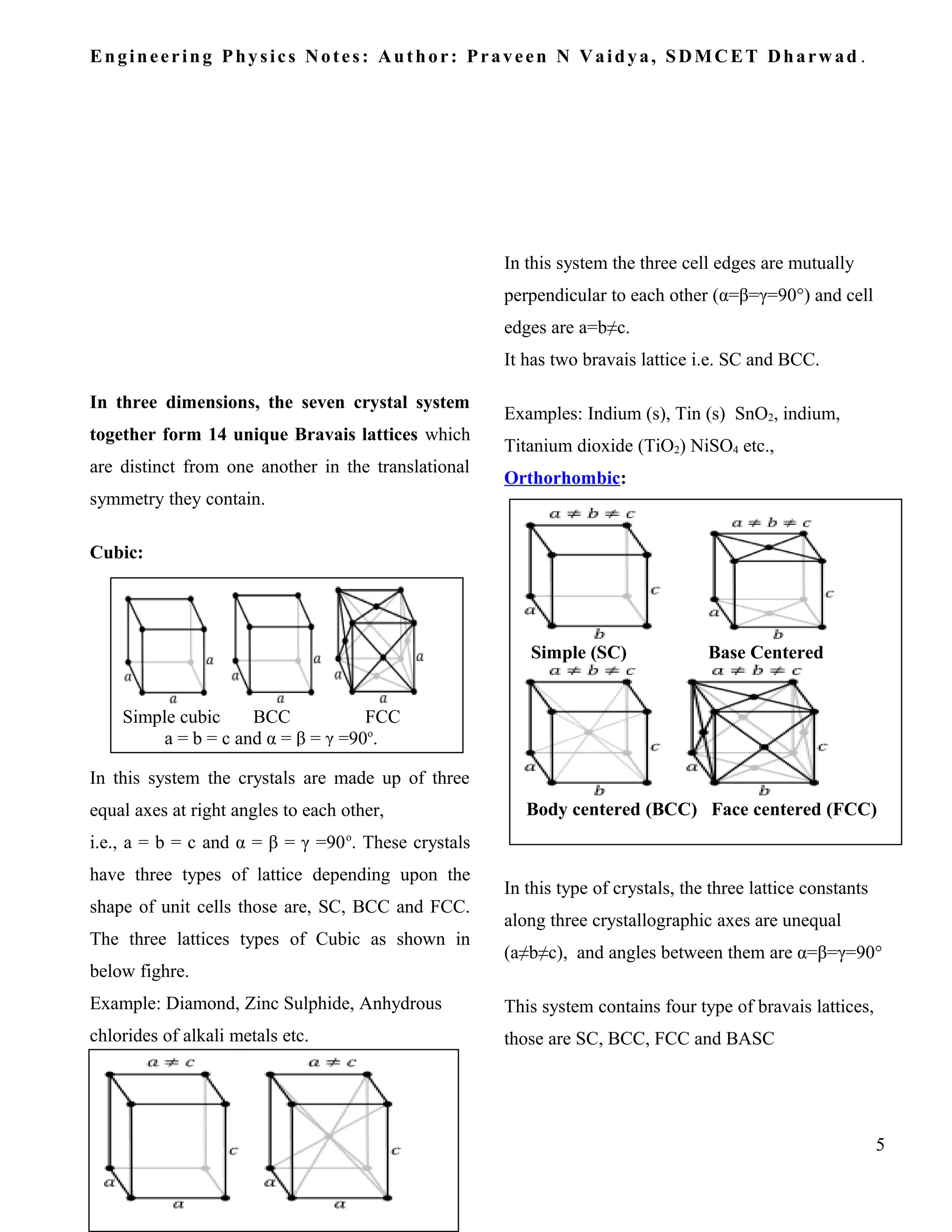 Crystal structure notes | DOC